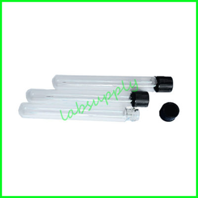 Test tube with Screw Cap Teflon Liner, 20 x150mm 30ml, Glass Round ...